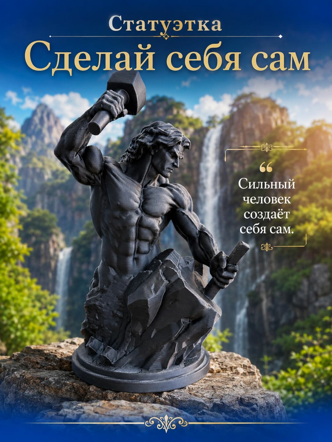 Статуэтка "Человек, сделавший себя сам" настольная