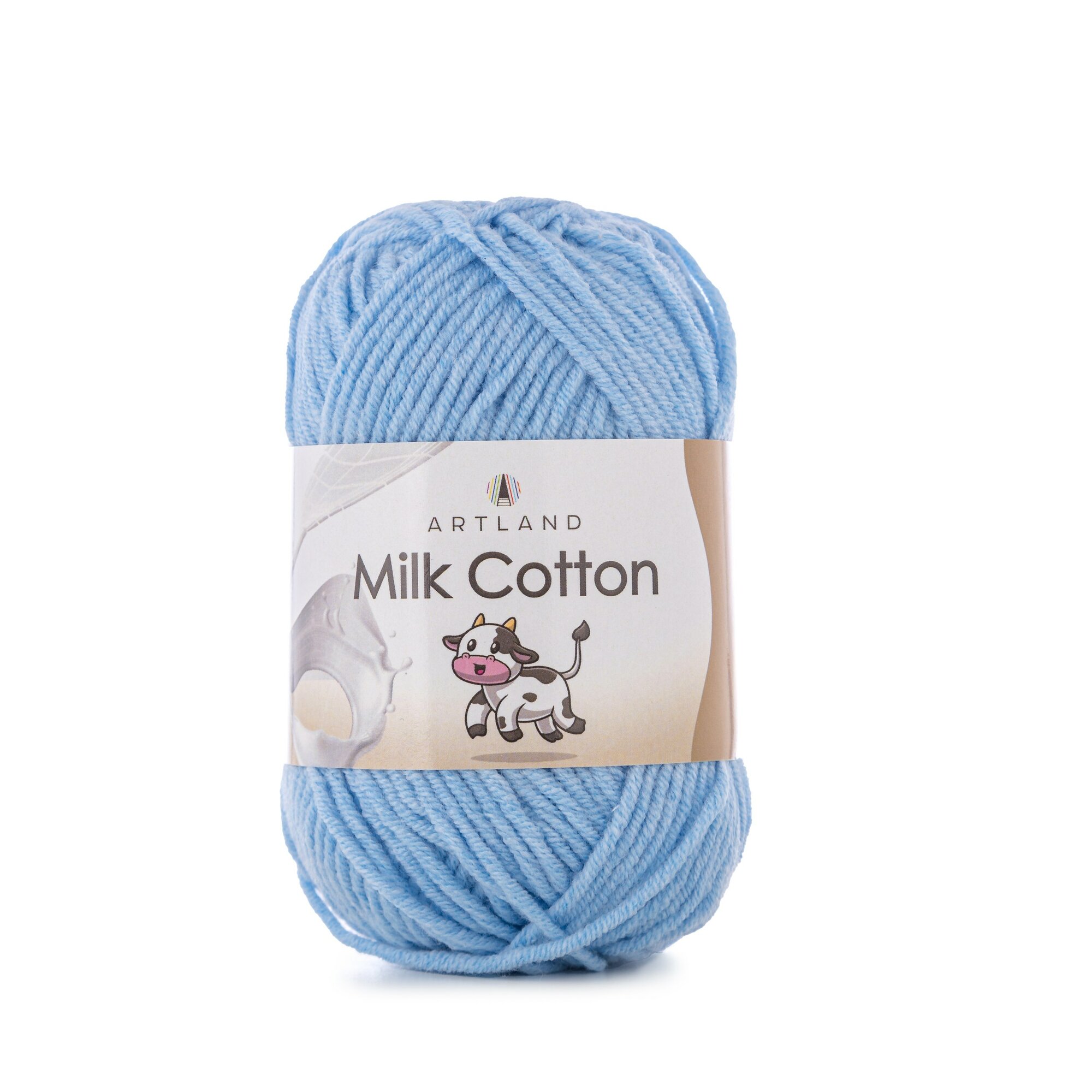 Пряжа для вязания Artland Milk Cotton 2 мотка (100 м, 50 гр), цвет 11 Голубой