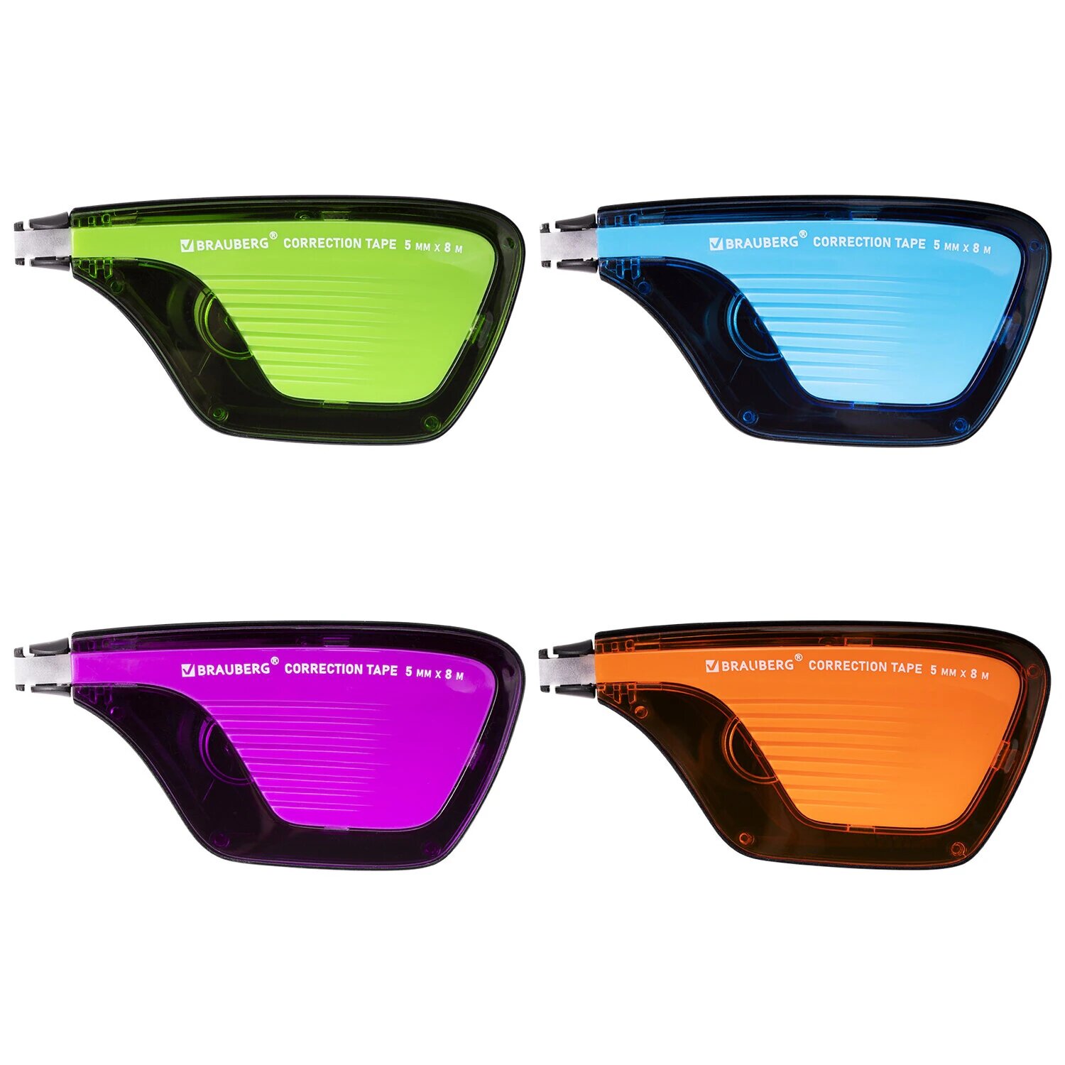 Упаковка 20 шт. Корректирующая лента BRAUBERG ULTRA COLOR, 5 мм х 8 м, корпус ассорти, дисплей, 229065
