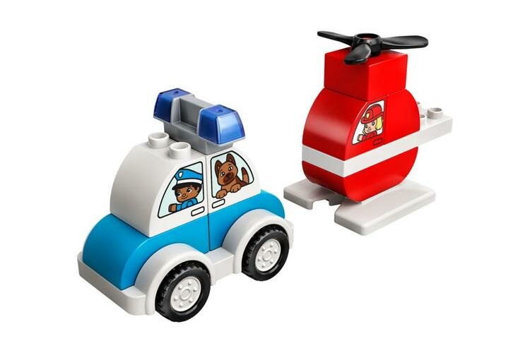 Конструктор LEGO POIZON Firefighting Helicopter and Police Car, унисекс