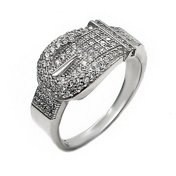 Кольцо JEWELIN, серебро, 925 проба, родирование, фианит
