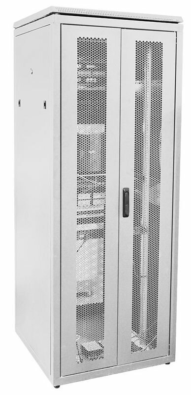 Шкаф сетевой LINEA N 28U 800х800мм распашная перфорир. передн. дверь; задн. перфорир. сер ITK LN35-28U88-2PP