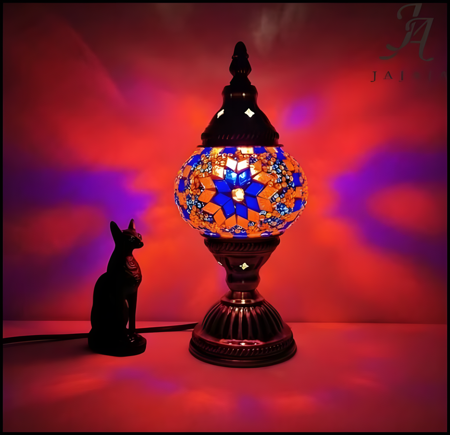 Светильник настольный с восточной мозаикой, 12х36 см, MARMAM-LIGHT