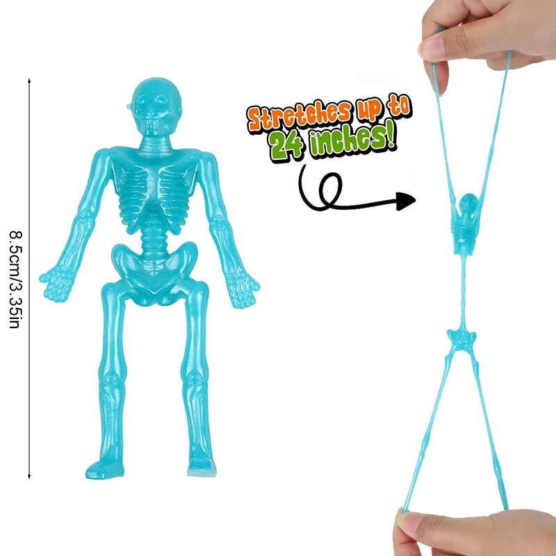 Эластичные игрушки-скелеты для Хэллоуина 10Pcs — фото 1