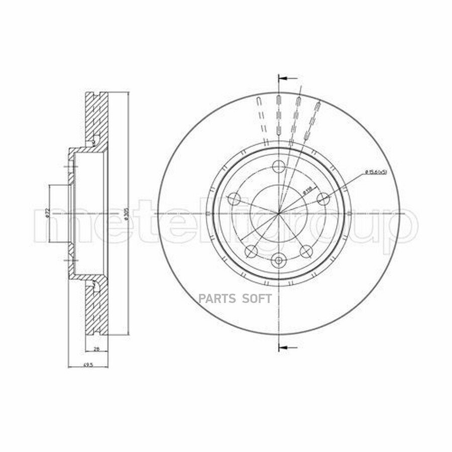 Тормозной диск от официального дистрибьютора, TRUSTING, артикул DF819