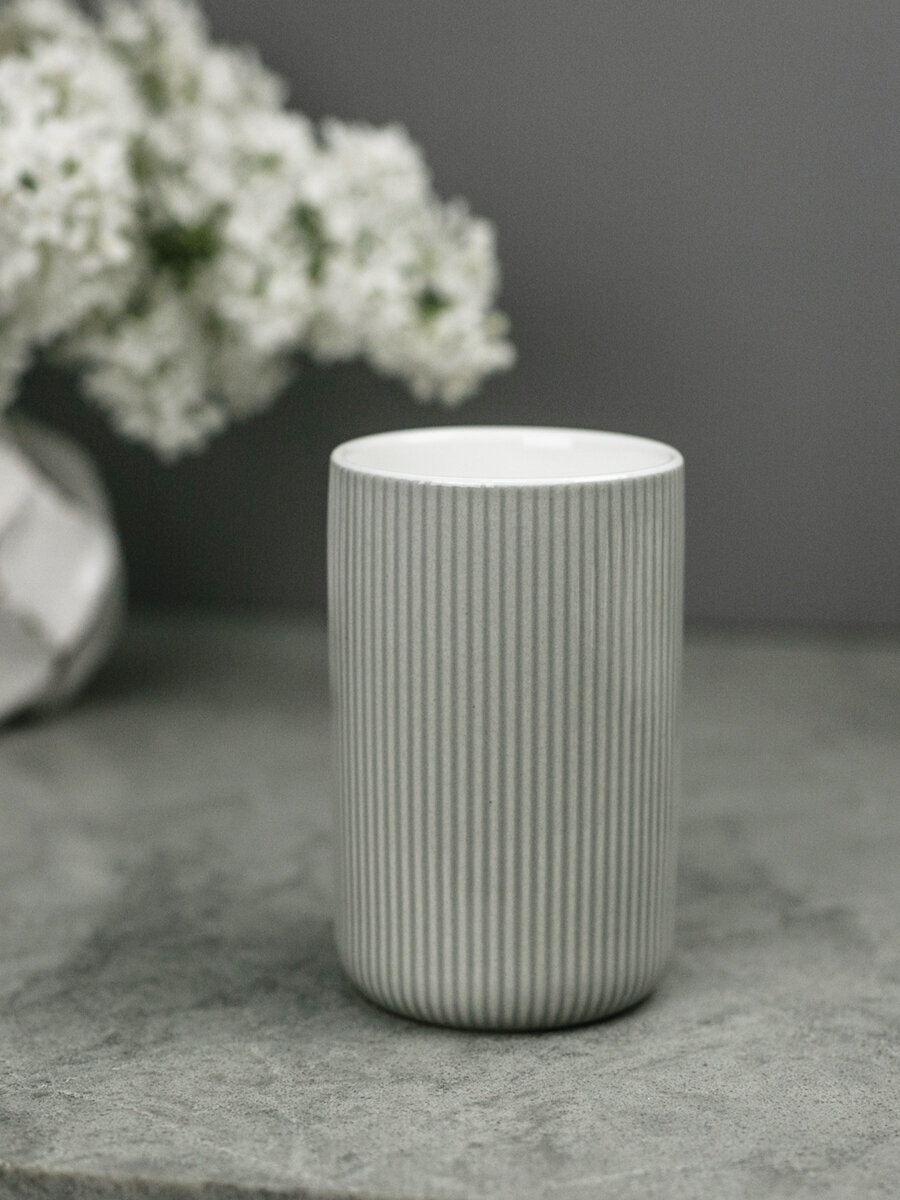 Стакан для зубных щеток Bath Plus GRIGIO для зубных щеток керамика универсальный GRIGIO