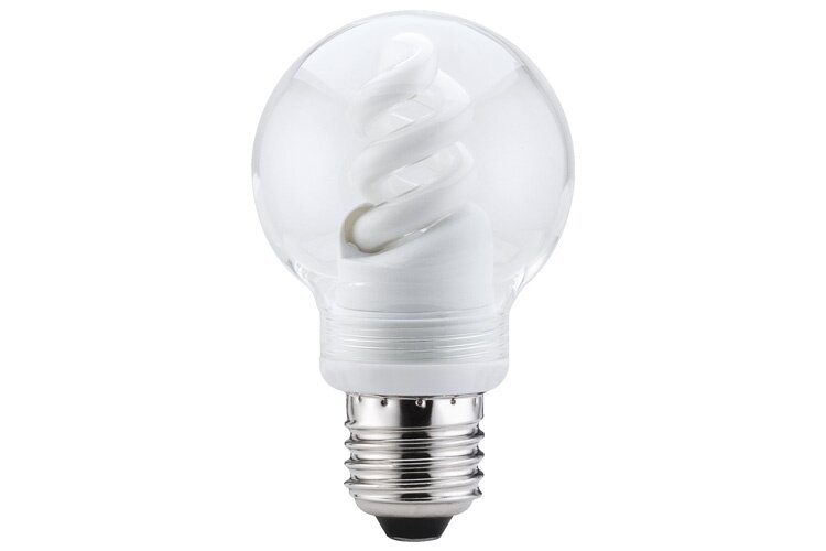 Лампа энергосберегающая Paulmann Energy Saver Шар 7Вт 266Лм 2700К Е27 230В Прозрачный Не диммируемая D60мм H105мм 87018