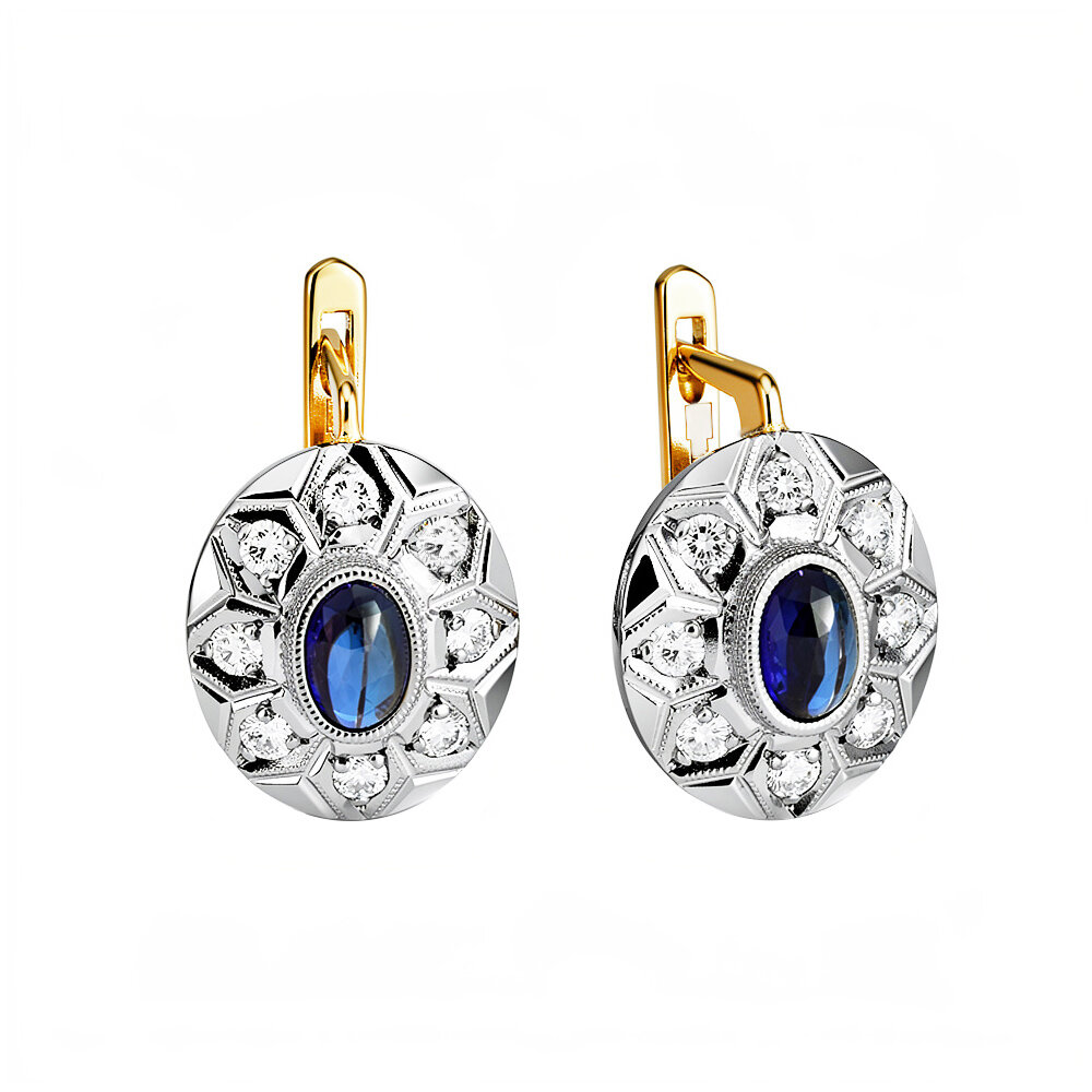 серьги из золота, с бриллиантами