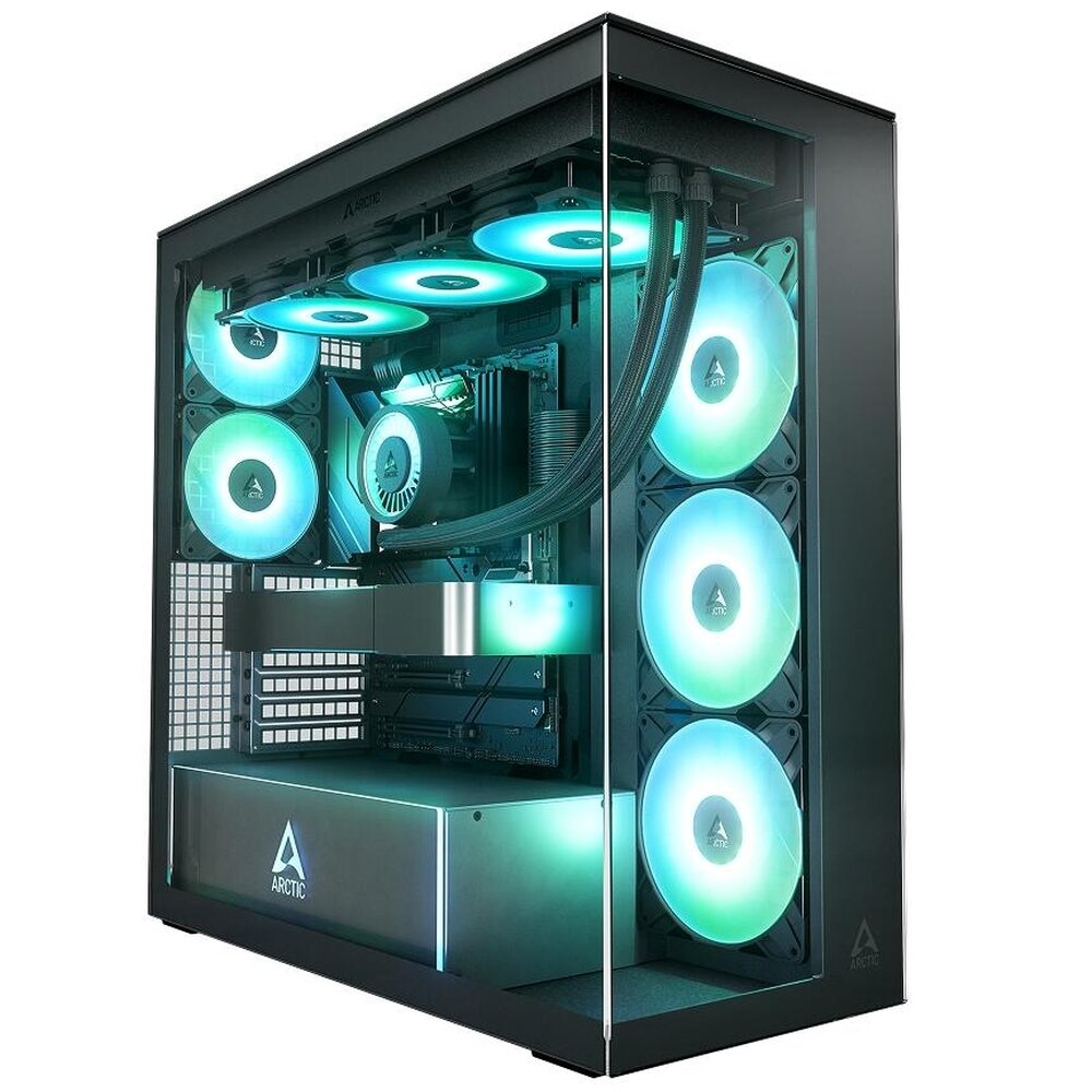 Корпус для ПК Arctic Cooling Xtender Black (Clear Glass), Middle Tower, E-ATX, Черный (ACPCC00023A)
