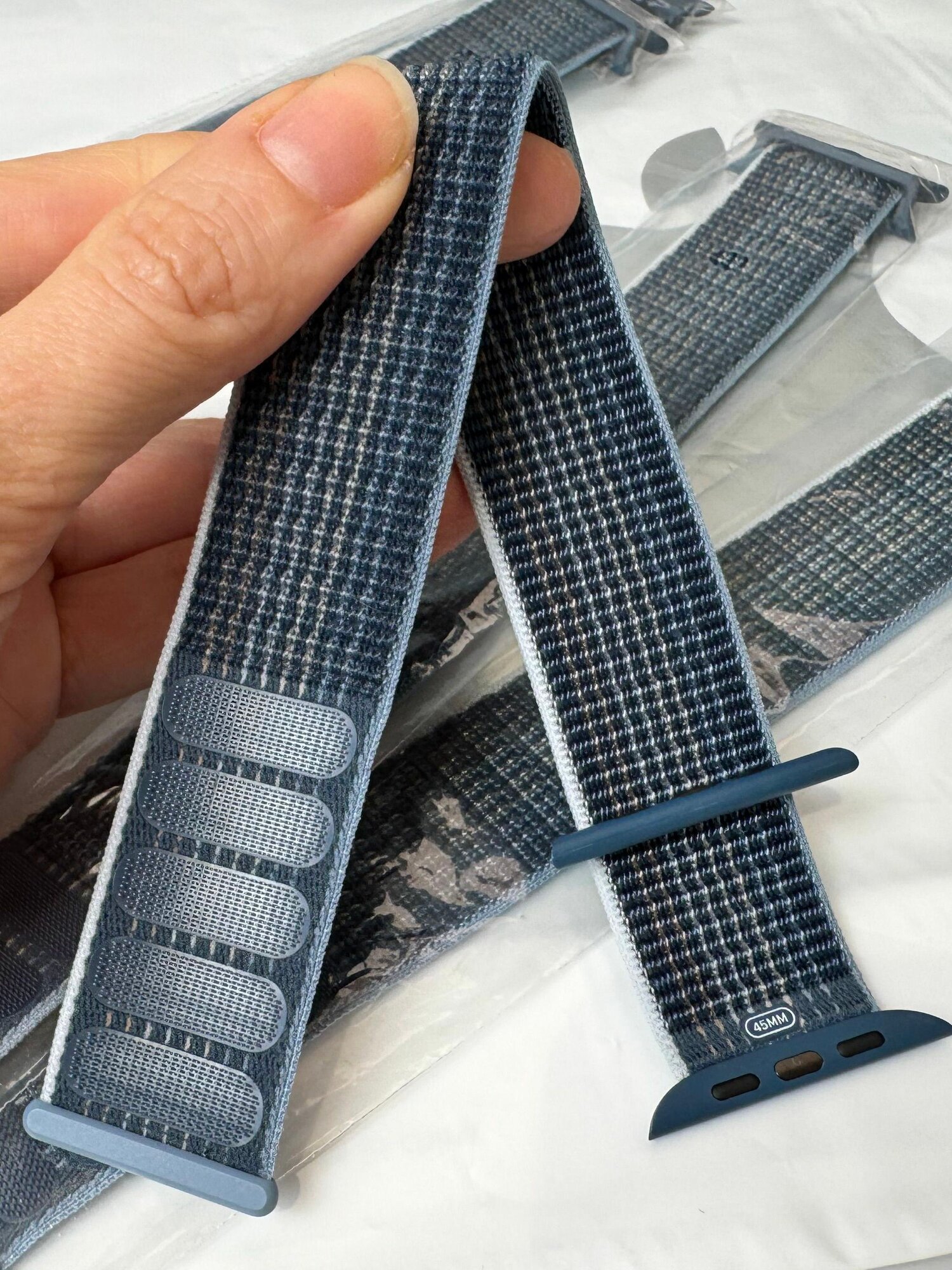 Ремешок нейлоновый/тканевый Sport Loop (Без коробки) Storm Blue для Apple Watch 42-44-45-49mm (Series 1-9, Ultra) 46mm (Series 10) MPLG3ZM/A