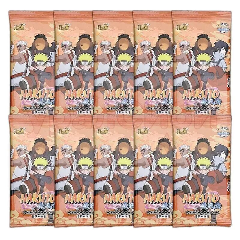 Коллекционные карточки RS Toy World KAYOU Naruto Series TCG по аниме, 10 упаковок по 5 карточек в каждой.