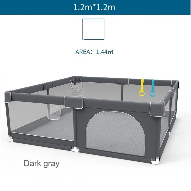 Игровая площадка IMBABY Grey corral для детей с защитными углами Качественный детский игровой забор для ползания Детский игровой забор