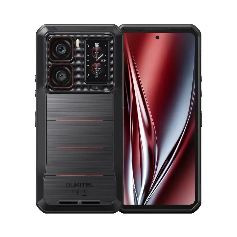 Прочный телефон Oukitel WP300, 16000 мАч, 36 ГБ (12 + 24) ГБ + 512 ГБ, модульный Черный, Black
