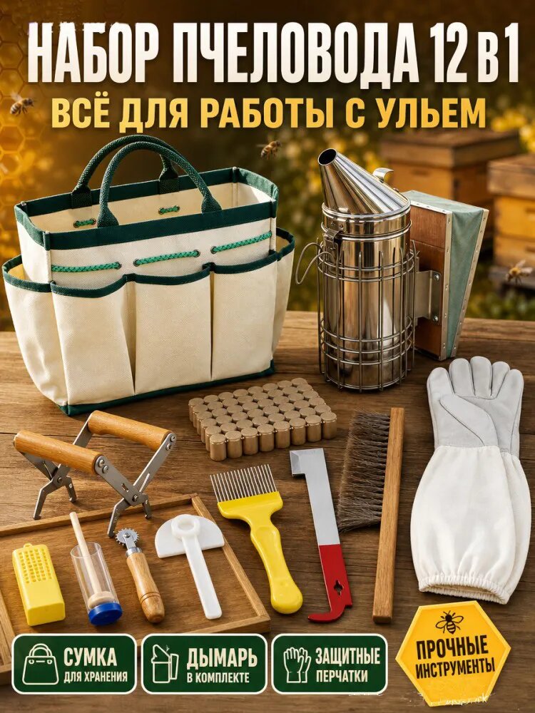 Набор для пчеловода, Набор из двенадцати предметов