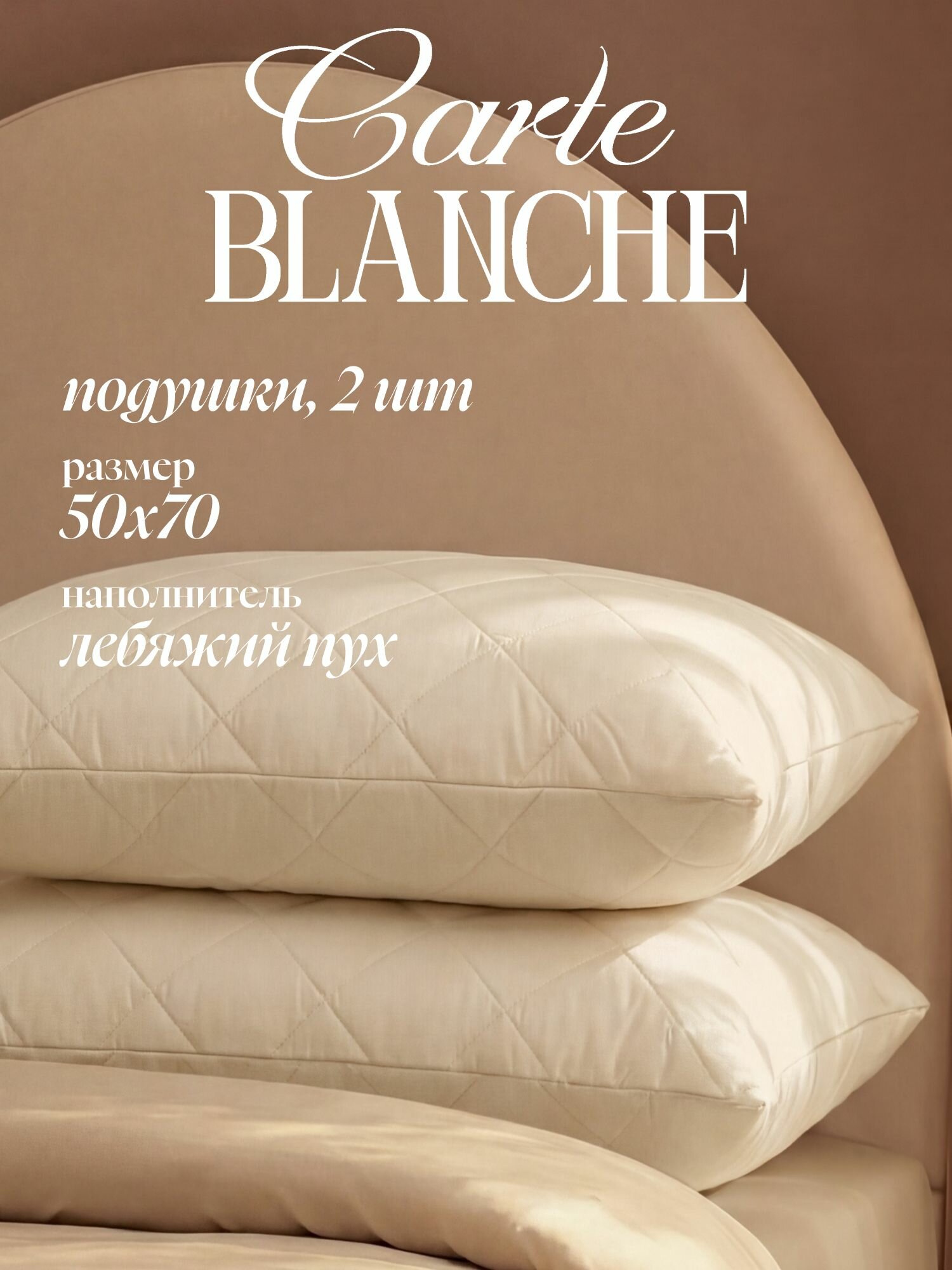 Carte Blanche Комплект подушек креатив 50х70 лебяжий пух (2 шт.)