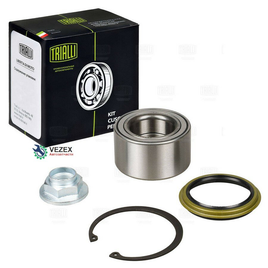 TRIALLI CS 0893 Подшипник ступицы для а/м Mazda 323 (94-) перед. (кмпл подшип./сальник/гайка/кольцо) (CS 0893)