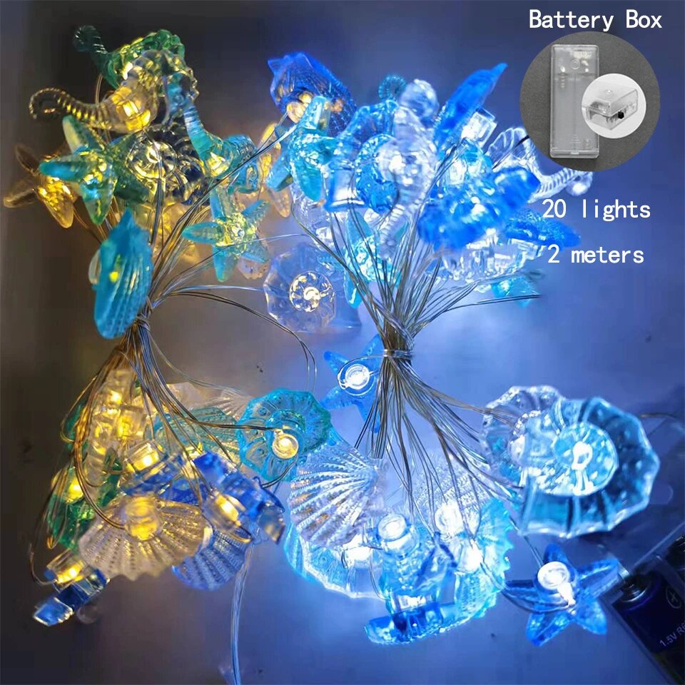 Светодиодная гирлянда морских животных 2 м 2M warm lights, 2M mixed