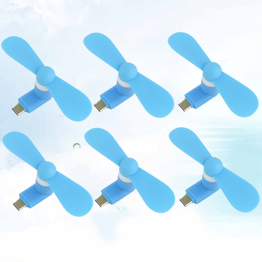 Портативный Вентилятор, 6 Штук, USB, Для Путешествий И Жарких Дней