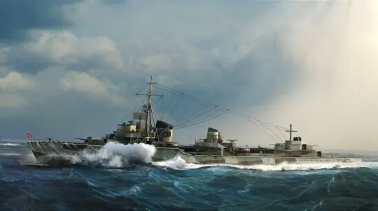 Trumpeter Эсминец Z-37 ВМС Германии, 1943 1:700 Эсминец Z-37 ВМС Германии, 1943 Сборная модель судна
