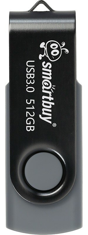 Устройство USB Flash Drive 512Gb Smartbuy SB512Gb3TWK Twist Black USB 3.0 пластик-металл