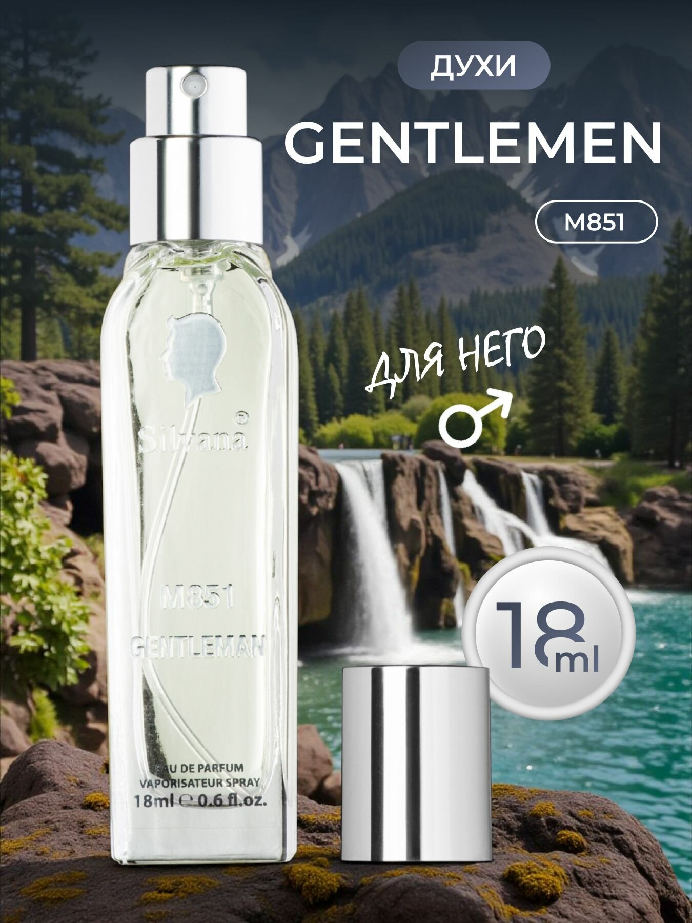 Парфюмерная вода Silvana 18мл №851 GENTLEMEN духи мужские стойкие