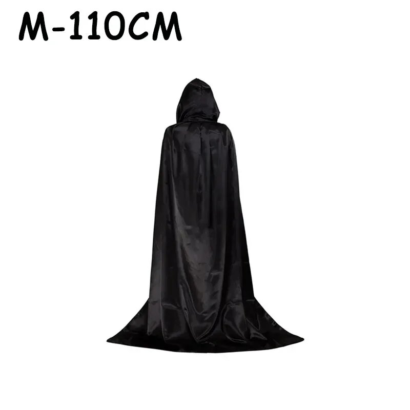 Черный плащ ведьмы Черный, M-1PC