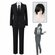 Костюм Аниме Chainsaw Man 3XL, Himeno Suit Suit Wig