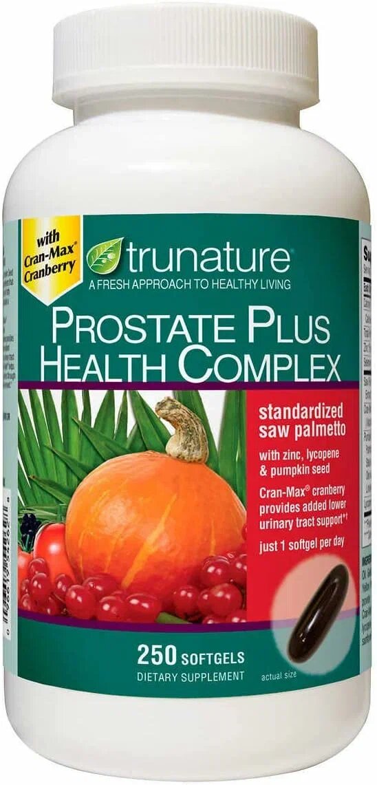 Оздоровительный комплекс trunature Prostate Plus, 250 мягких таблеток из США