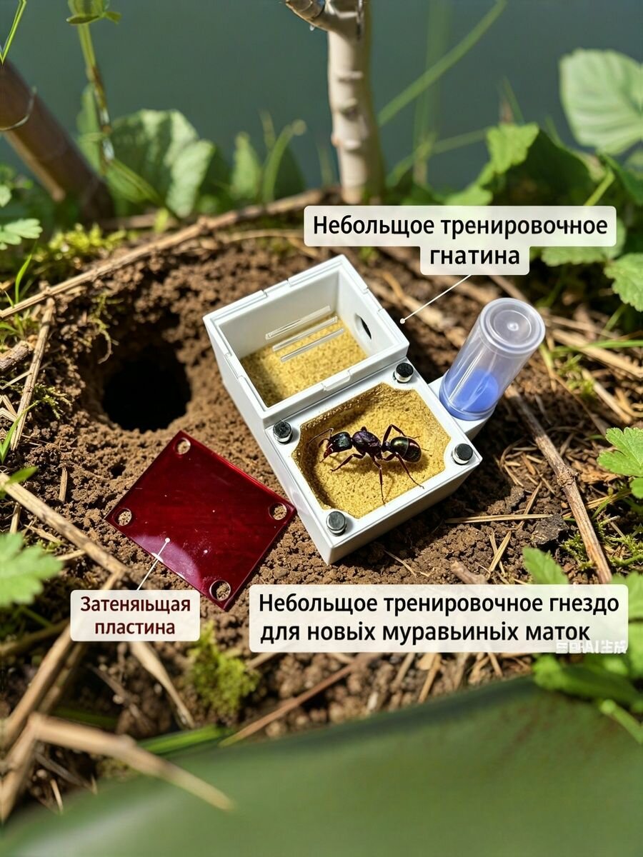 Муравьиное гнездо 8*6cm, новая королева