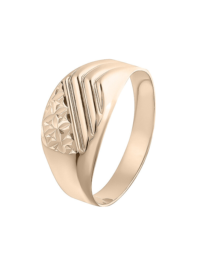 Печатка, красное золото, 585 проба, гравировка
