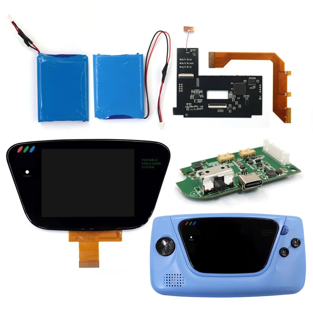 Hispeedido 3,5-дюймовый IPS LCD-экран для SEGA Game Gear Синий, Blue