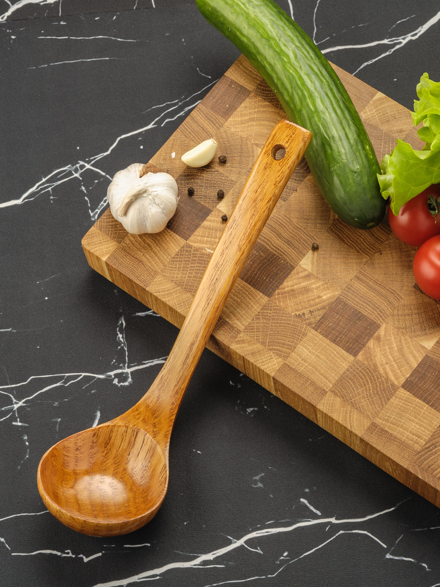 Деревянная ложка/ложка для супа и окрошки/wooden chef