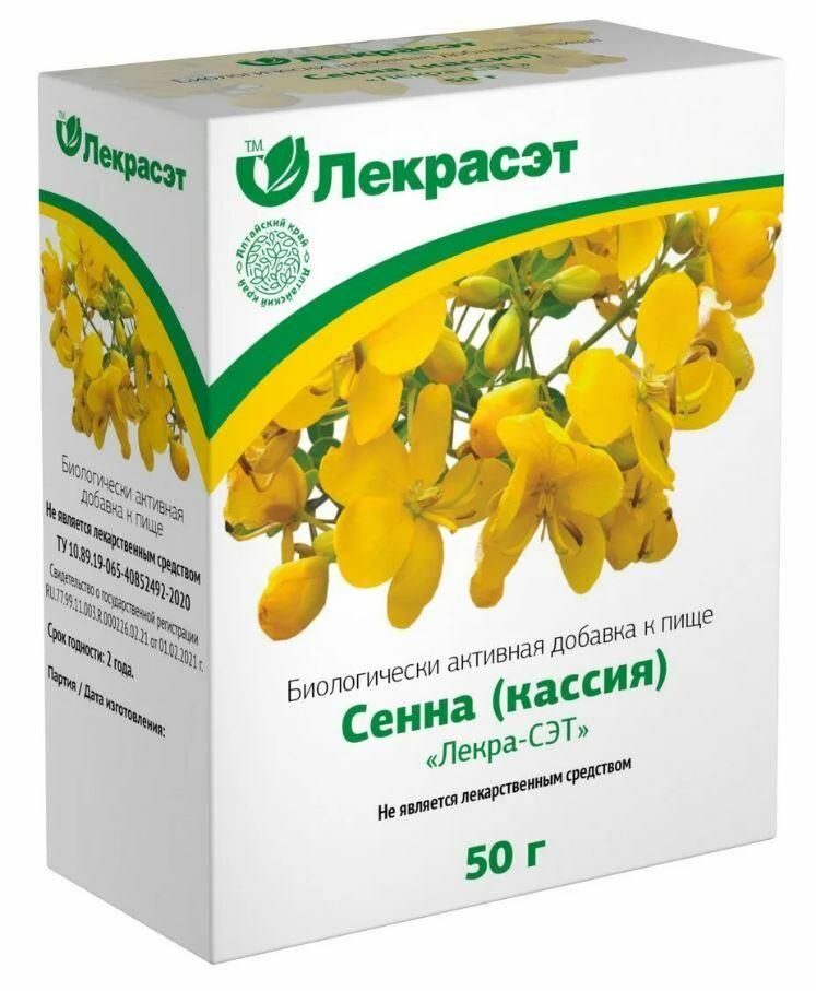 БАД Лекра-СЭТ Сенна лист, слабительное средство, 50 г 2111