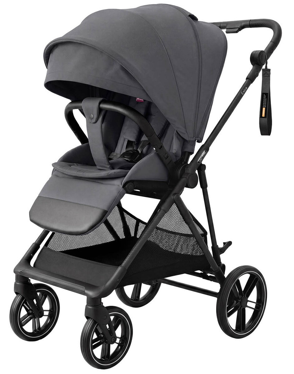 Коляска Carrello Extra, прогулочная, с автолюлькой, для детей от 0 до 3 лет Chrome Grey