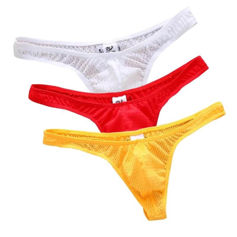 Murmerry мужские стринги из полиамида и спандекса M, H White Red Yellow