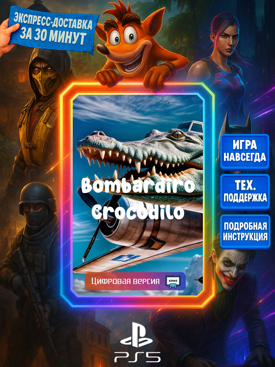 Bombardiro Crocodilo Simulator PS5 | Моментальная доставка | Английский язык | Боевики