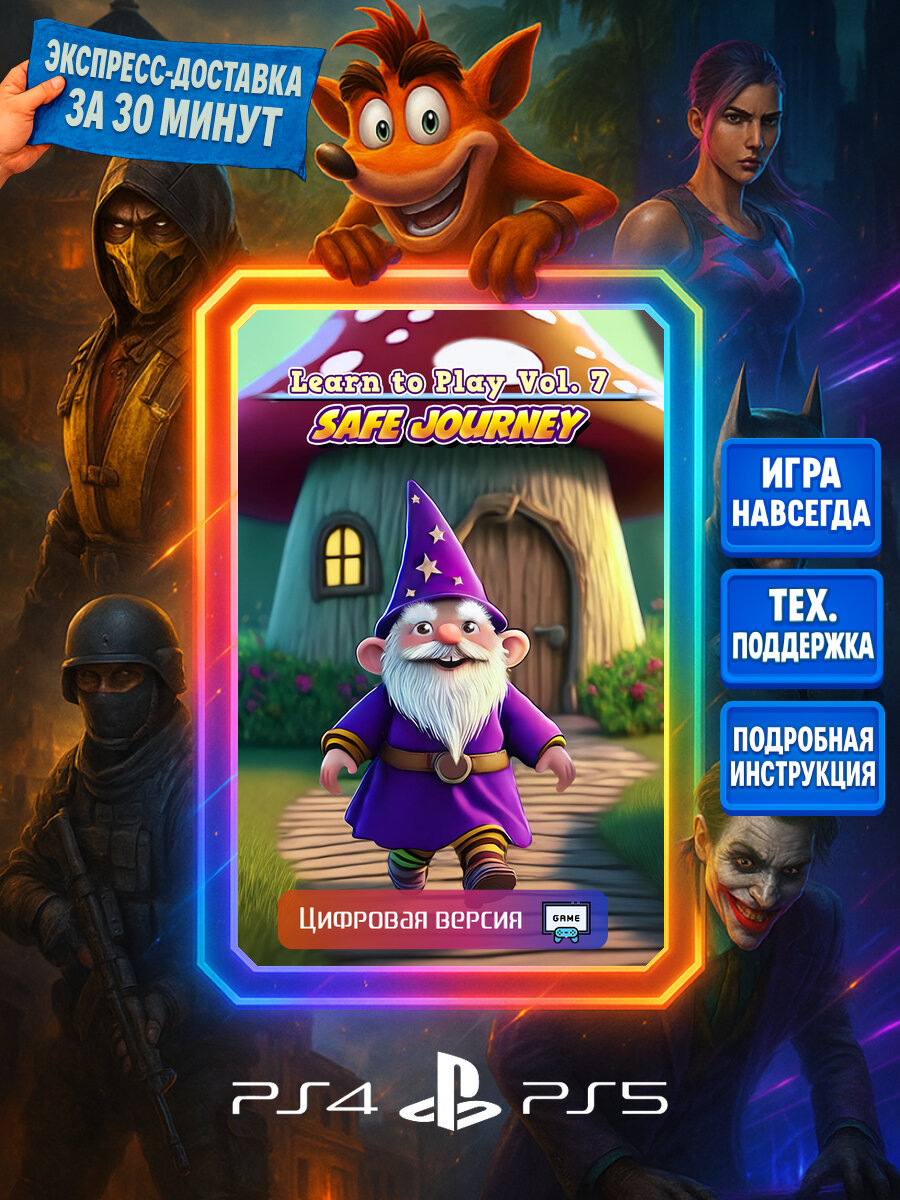 Learn to Play Vol. 7 - Safe Journey PS4/PS5 | Моментальная доставка | Английский язык | Семейные