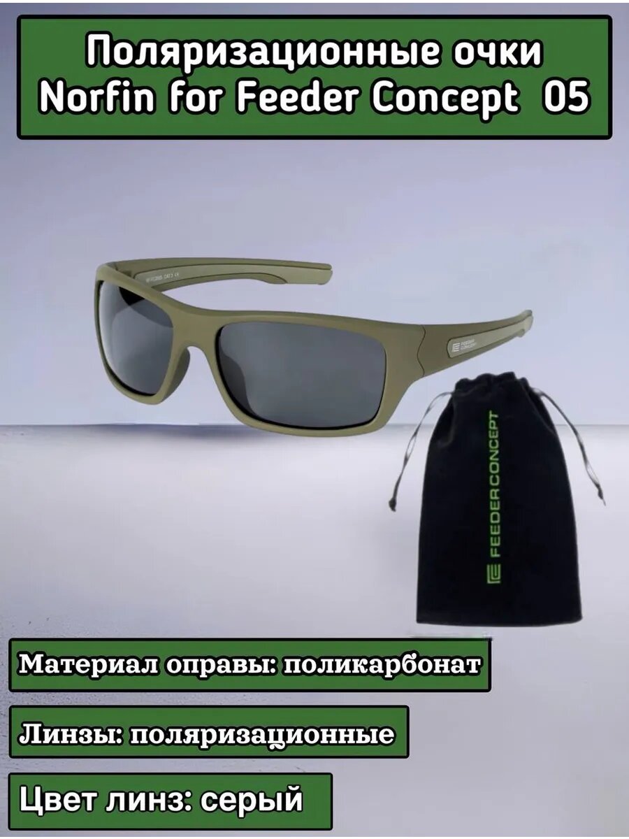 Очки поляриз. Norfin for Feeder Concept линзы серые 05