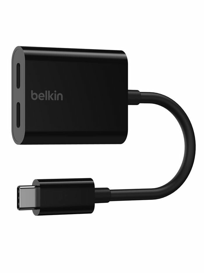 Адаптер Belkin RockStar USB-C Audio&USB-C 60W Charge Adapter. Цвет: черный
