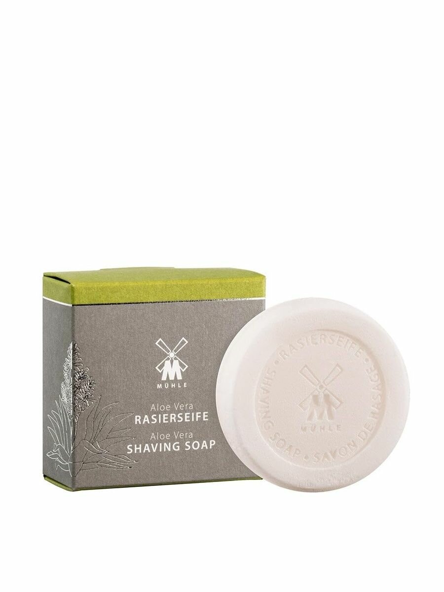 MUEHLE Твердое мыло для бритья на растительной основе (Aloe Vera) 65г