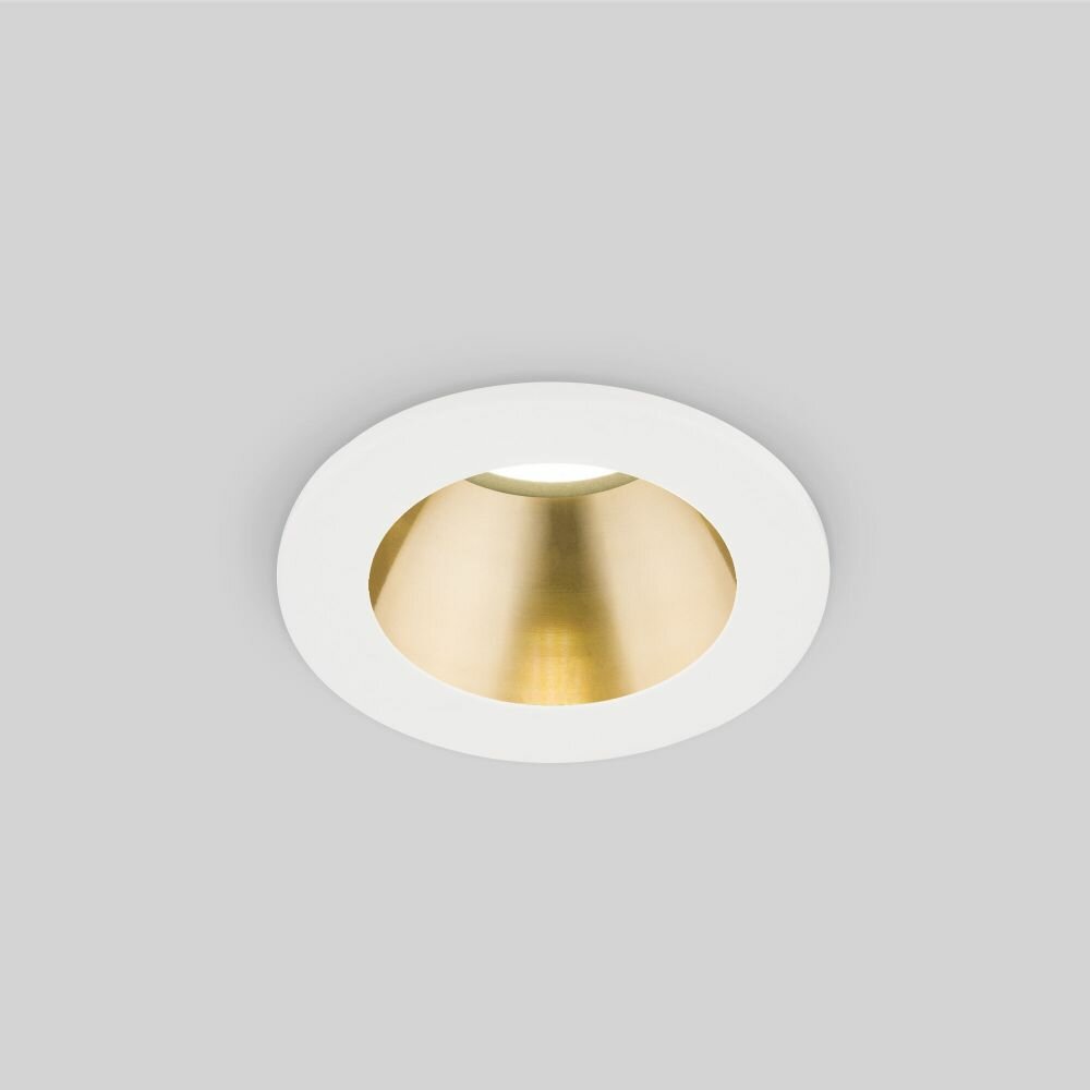 Elektrostandard 25023/LED / Встраиваемый светильник 7W 4200K WH/SB белый/бронза Электростандард.