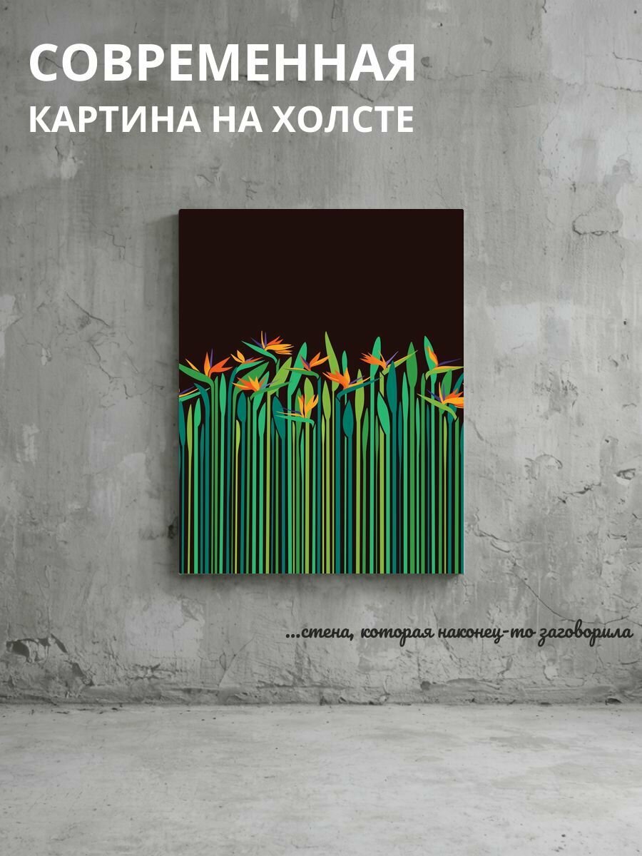 Картина на холсте Тропическая флора 30x40 см