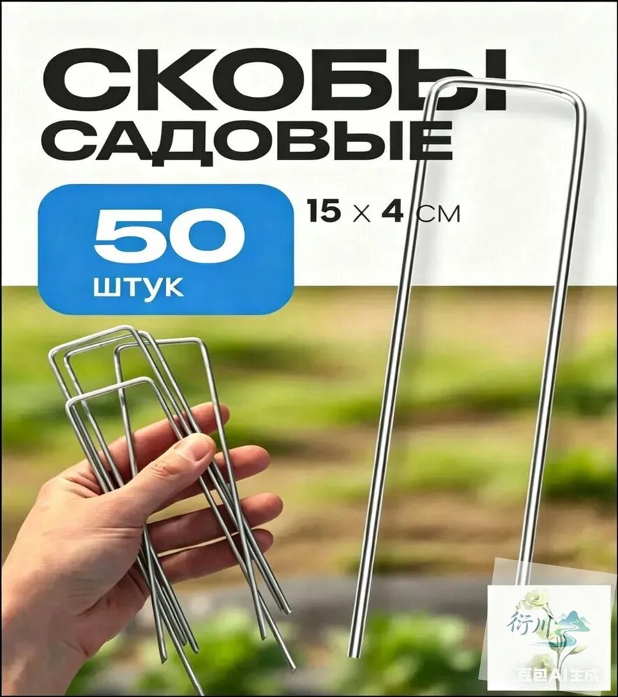 Скобы садовые150 х 40мм, Металл, 50 шт