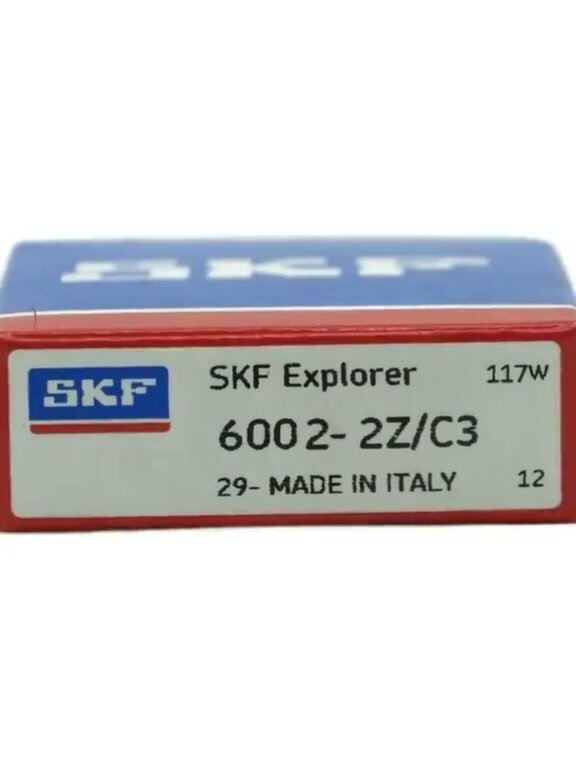 Подшипник шариковый радиальный SKF 6002-2Z/C3 (размер 15x32x9), закрытый металлом высокоскоростной с тепловым зазором для электроинструмента и микродвигателей — фото 1