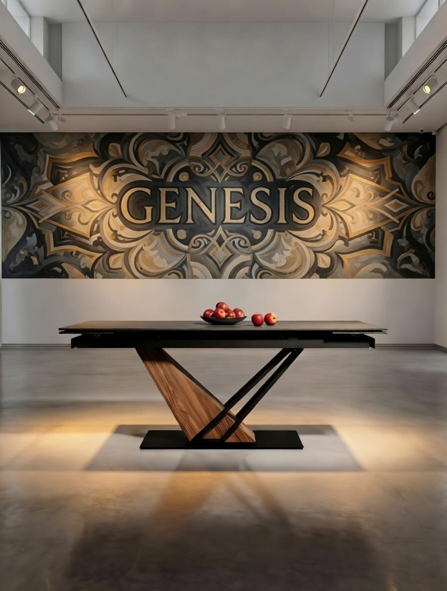 Керамический стол SIGNAL GENESIS 160-220/90 Цвет: черный мрамор/ясень
