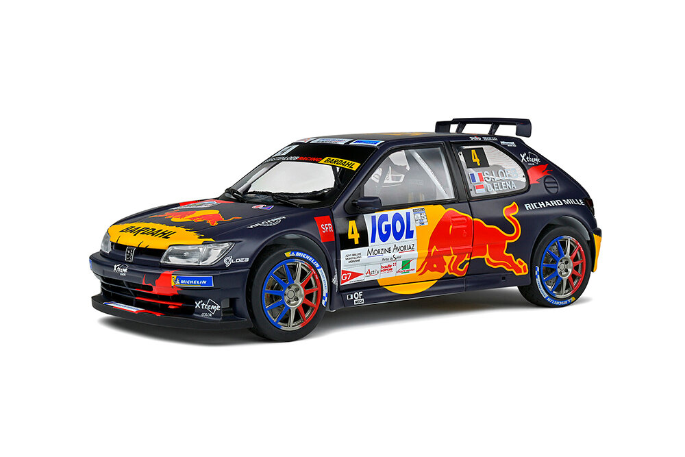 Модель коллекционная SOLIDO Peugeot 306 maxi no 4 rally du mont blanc 2021 red bull