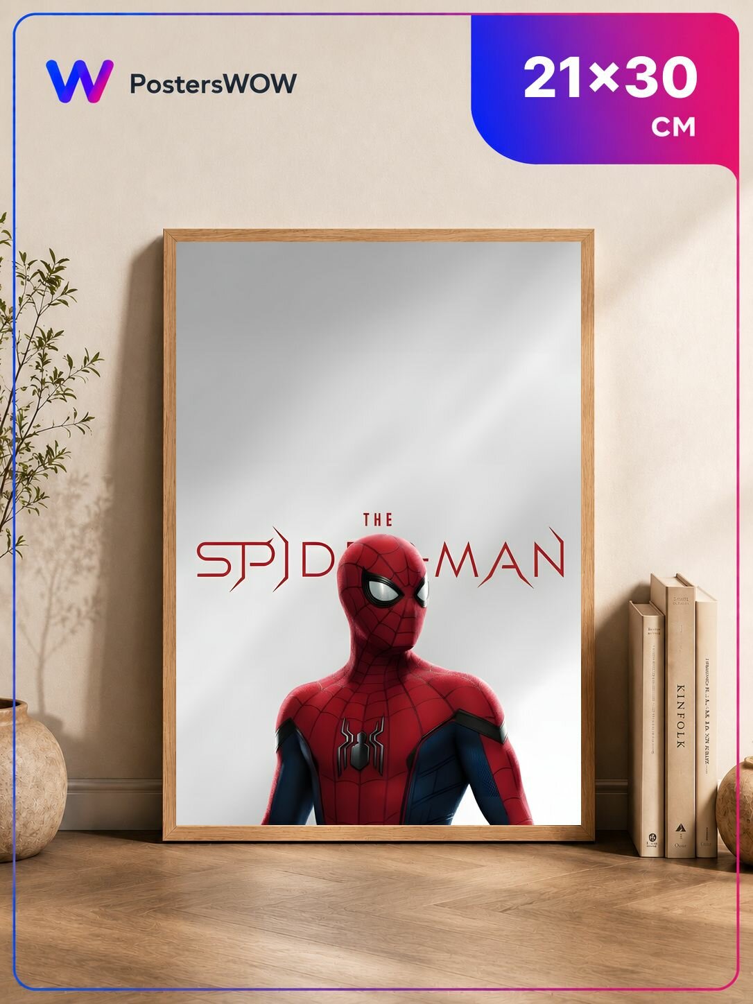 Постер The Spider Man 21x30 см на стену, интерьерный плакат без рамки, декор для комнаты, спальни, гостиной, офиса и студии