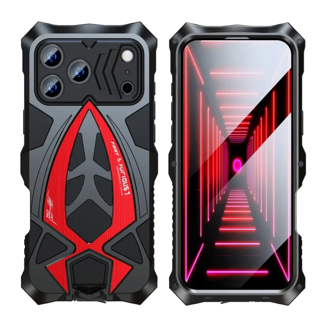 Роскошный металлический защитный чехол для iPhone 17 Pro Max 7G 8G XR XS 11 12 Mini 13 Айфон xs, red