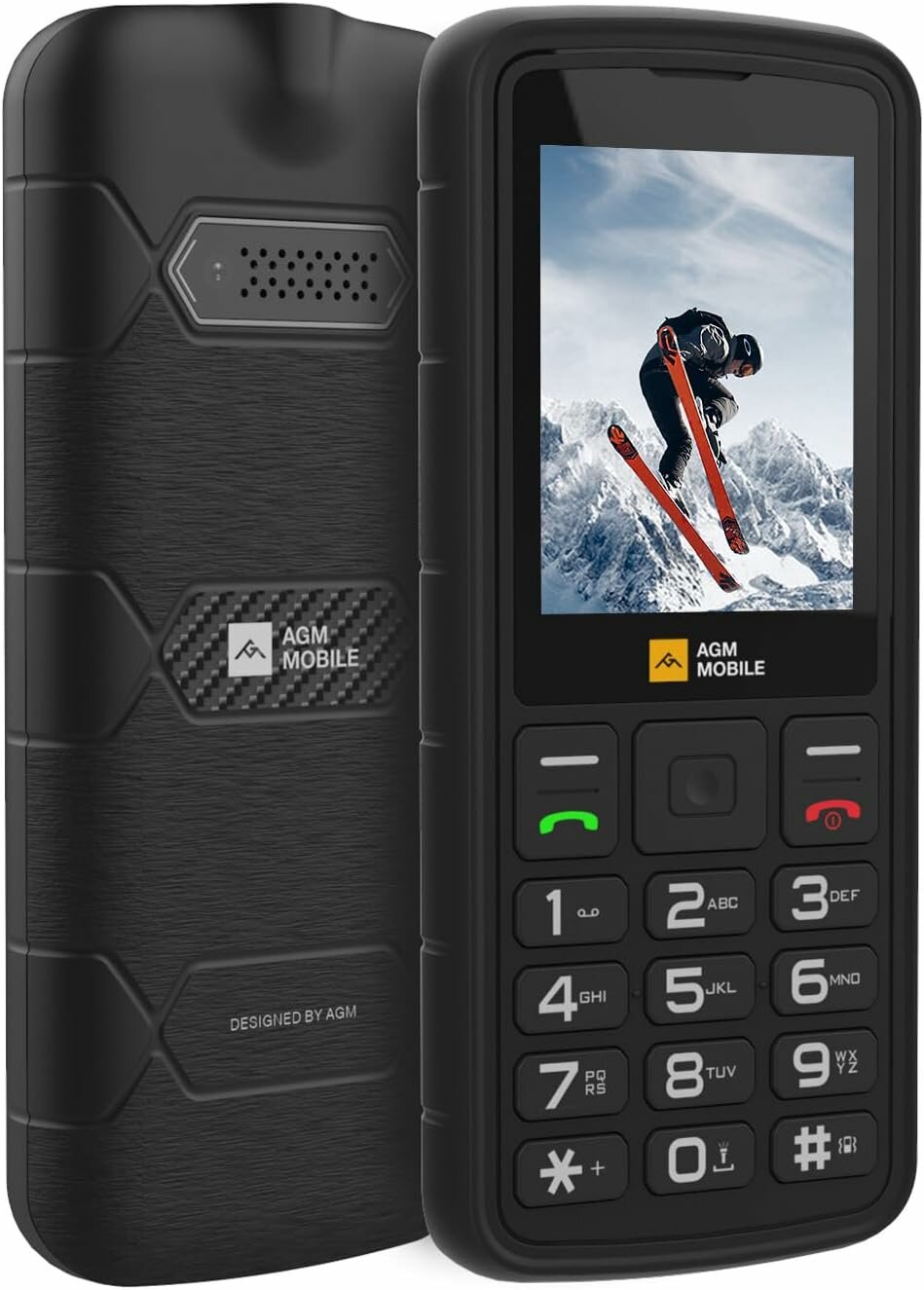 AGM M9 — защищенный кнопочный телефон, 4G, 1000 мАч, 2,4 дюйма, 48 МБ памяти, 128 МБ памяти.