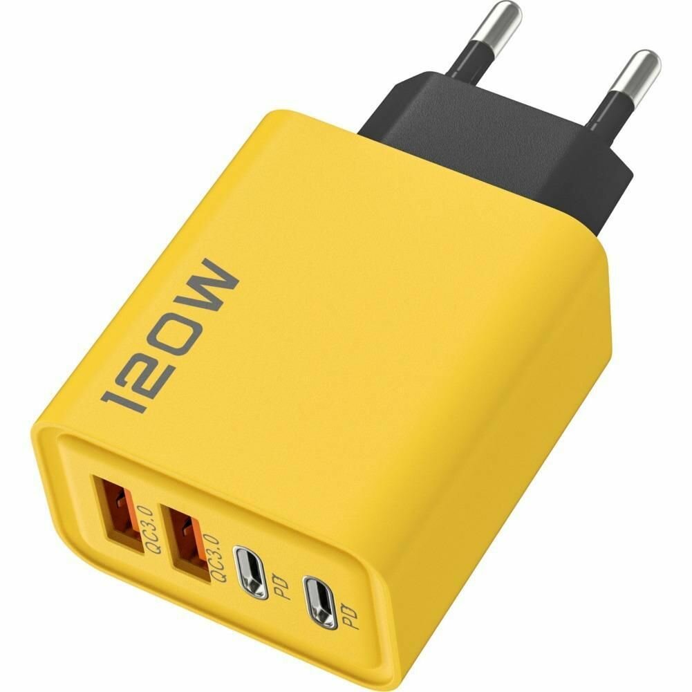 Сетевое зарядное устройство быстрая зарядка 120W 4 порта USB Type C адаптер блок питания для телефона и ноутбука